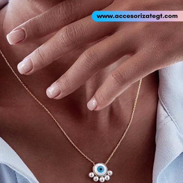 Cadena de Ojo Turco con Perlas [OT608] – Accesorizate GT
